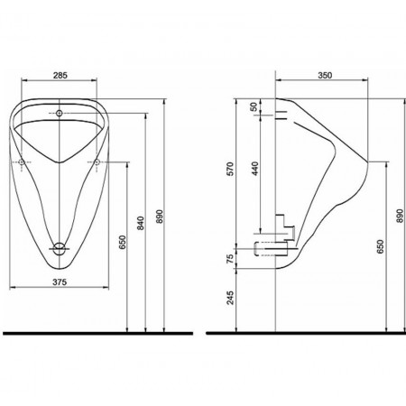 Koło Alex pisuar dopływ z tyłu odpływ poziomy - 66000000 - in360.pl